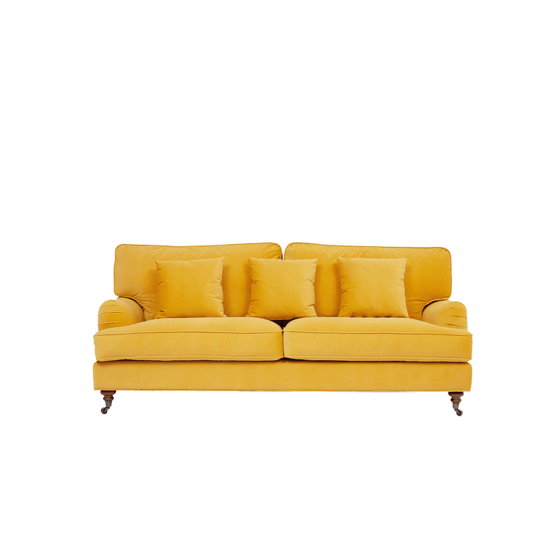 Abbie Classic English Sofa With High Back and Feather Seats – Daia Home